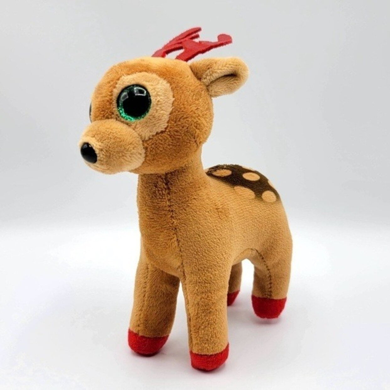 Ty Beanie Babies - TINSEL the Reindeer Christmas (Glitter Eyes) Small 6 ...