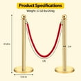 Red Carpet Ropes and Poles, Stainless Steel Gold Stanchions, Crowd ...