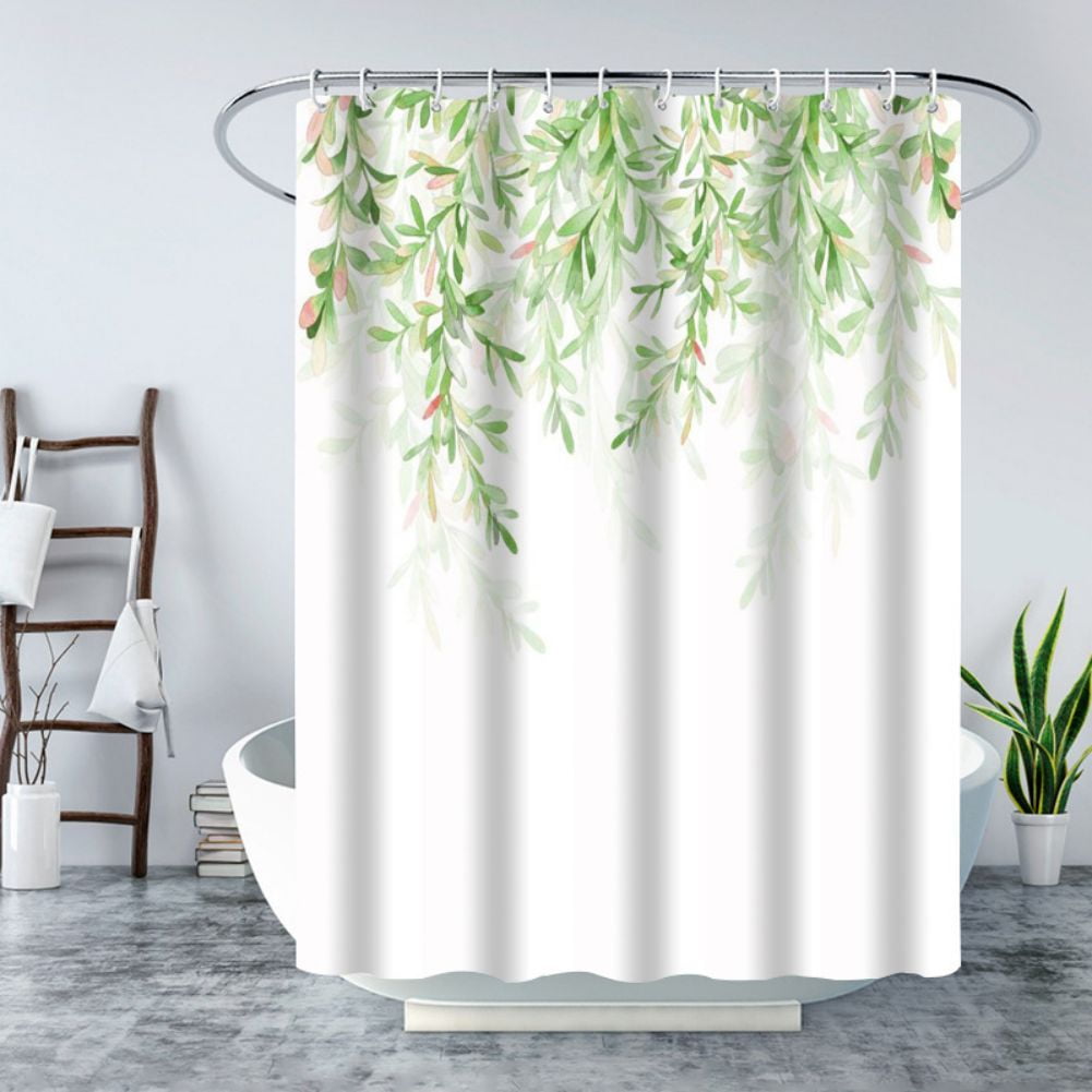CSCHome Leaf Shower Curtains for Bathroom, Print Pattern Shower Curtain ...