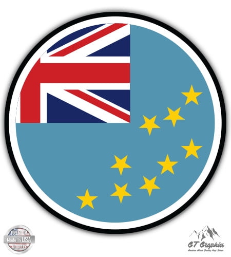 Tuvalu Flag - 12" Vinyl Sticker Waterproof Decal - Walmart.com