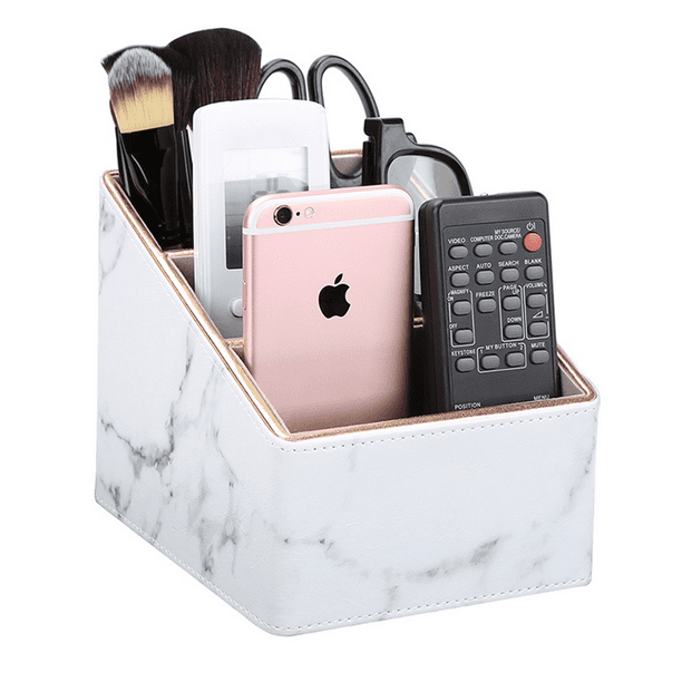 KINGFOM Remote Control Holder, Leather Remote Holder Remote Caddy ...