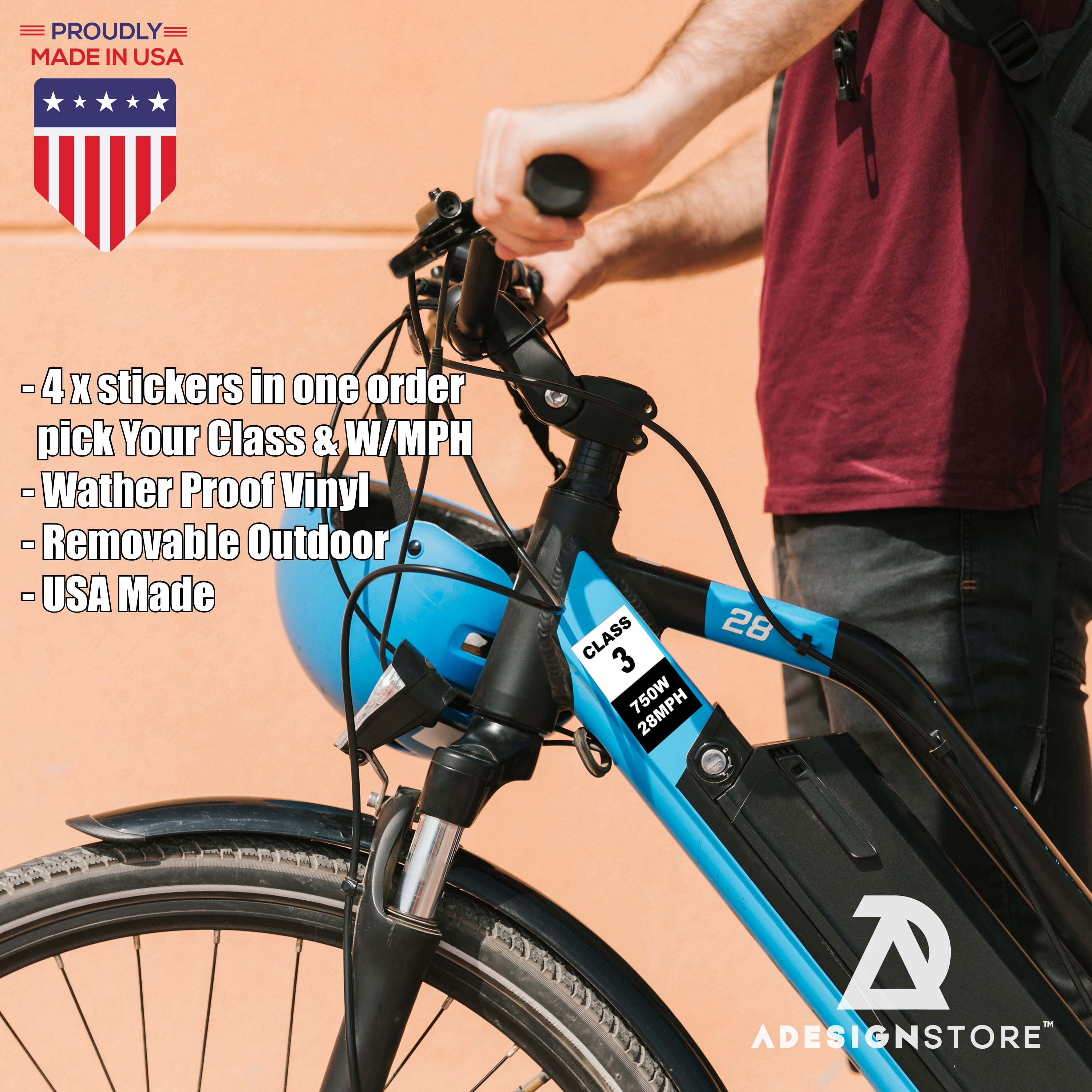 Buy Electric Bicycle Frame Identification Class Number Stickers Decals ...