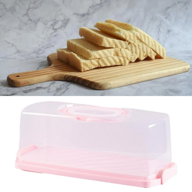 Rectangular Loaf Bread Box with Lid Display Tool Storage Container ...
