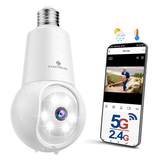Symynelec Light Bulb SYMYNELEC 3K 5GHz/2.4GHz Light Bulb Security ...