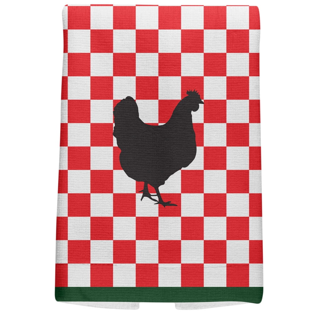 Country Kitchen Checkerboard Chicken All Over Hand Towel - Walmart.com