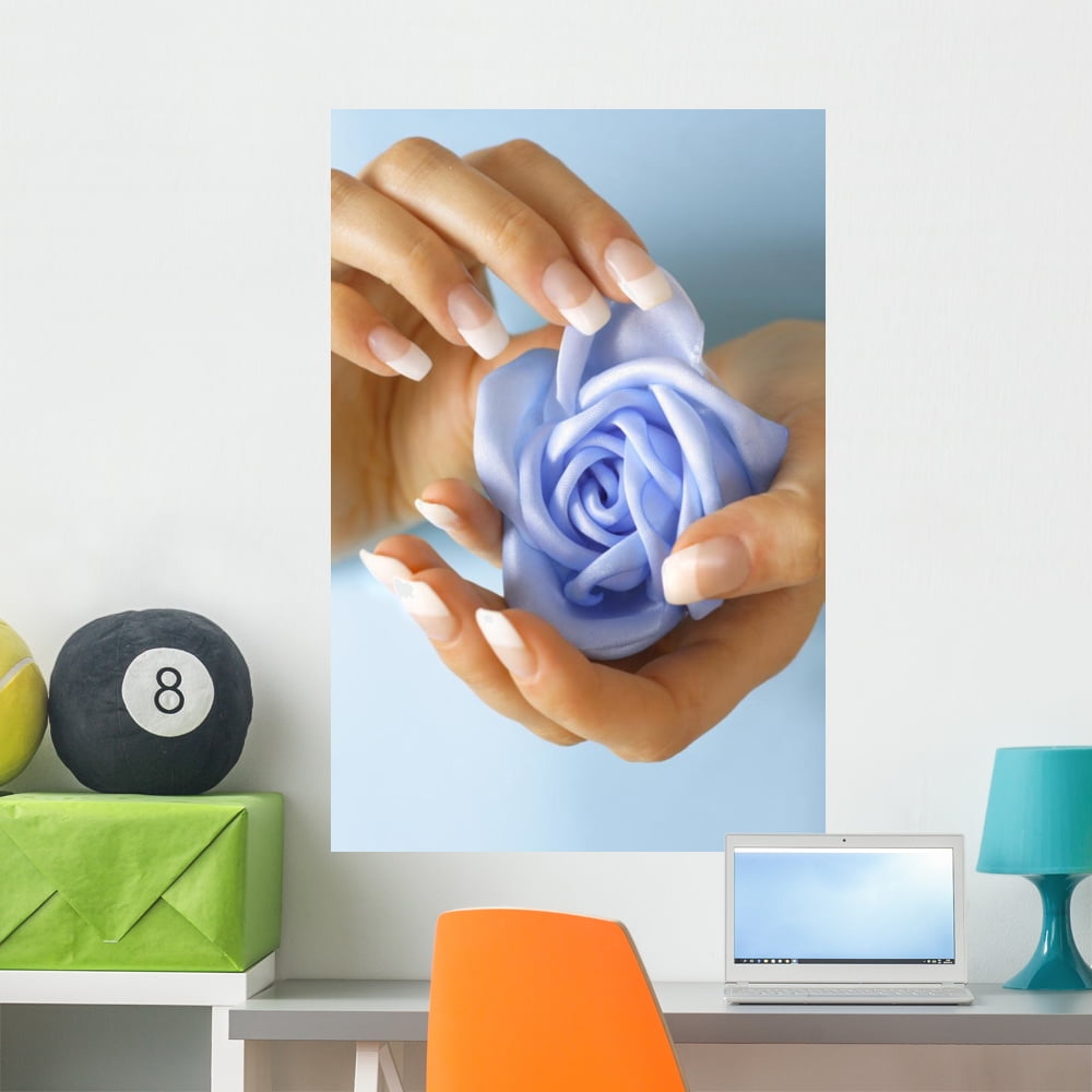 French Manicure Nails Wall Mural by Wallmonkeys Peel and Stick Graphic ...