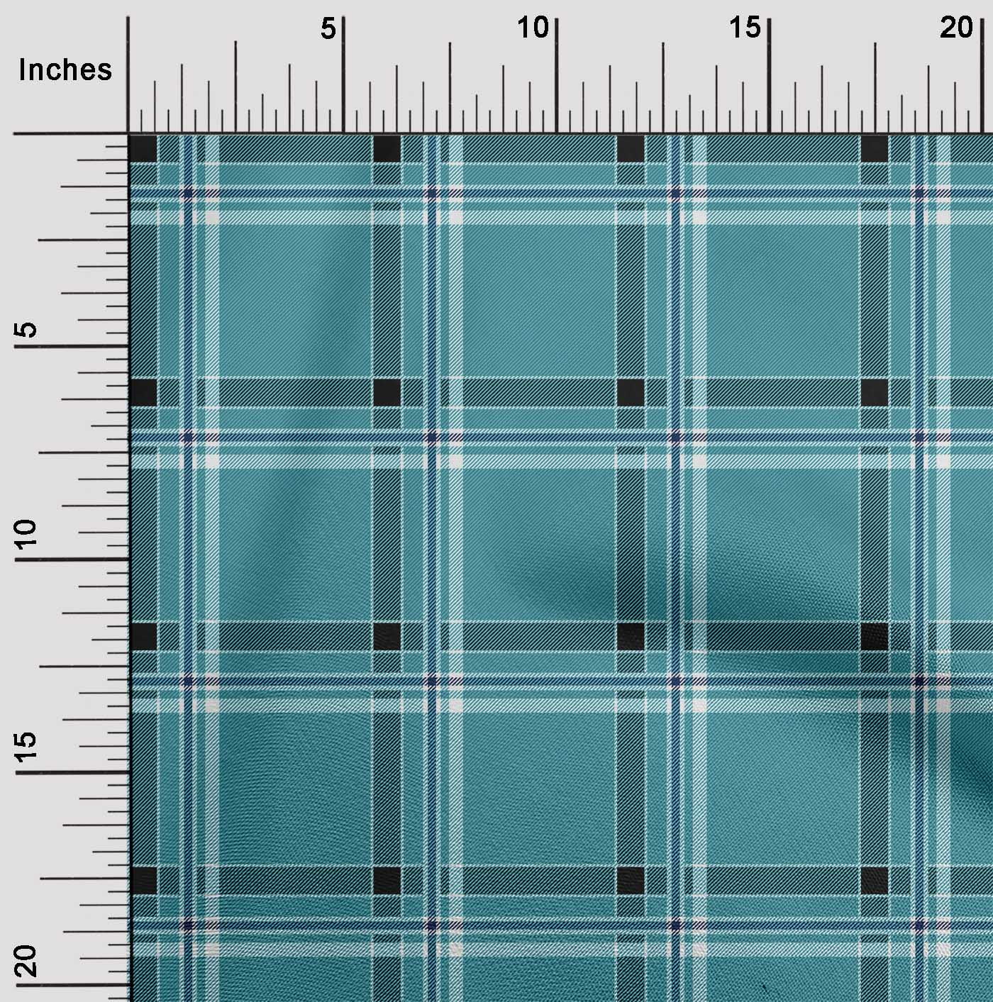 oneOone Cotton Silk Fabric Tartan Check Print Fabric By The Yard 42 ...