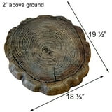 Athens Espresso Large Log Concrete Stepping Stone for Garden ...