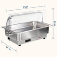 2 Packs Electric Chafing Dish Buffet Set, 9 QT Roll Top Food Warmer ...