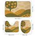 Chilfamy 4PCS Orange Tree Landscape Waterproof Shower Curtain Sets with ...