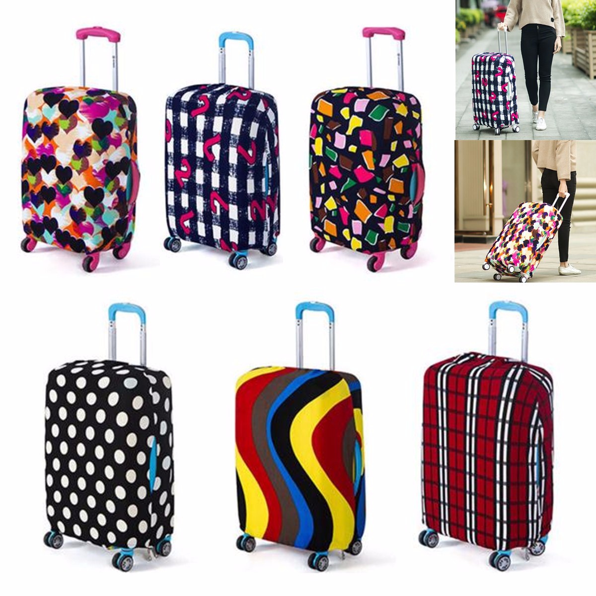 V I P Luggage Cover Protector 24 Colorful Elastic Luggage Travel