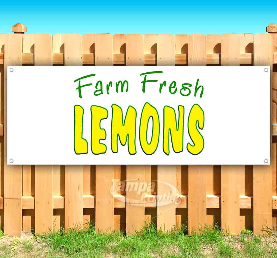 Farm Fresh Lemons 13 oz Vinyl Banner With Metal Grommets - Walmart.com