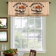 Fall Pumpkins Curtain Valances for Windows, Kitchen Valance Window ...