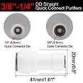 3/8 to 1/4 Inch OD Straight Quick Connect Water Purifier Tube Push in ...