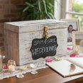 Wooden Wedding Card Box with Slot & Lid | Graduation Card Box | Rustic ...