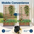 SPECSTAR 2PCS Mobile Planter Box with Trellis 62 Inch Tall, Standing ...