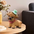 Eoozwa Highland Cow Figurines Decor, Coffee Cow Desk Decorations Gnomes ...