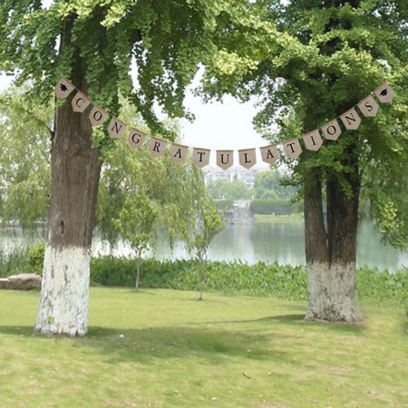 Congratulations Graduation Symbol Burlap Party Hanging String | Walmart ...