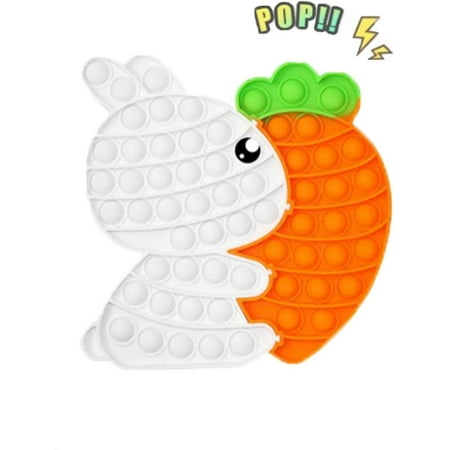 Ssxjv Easter Bunny Carrot Pop Fidget Toy For Boys Girls Toddlers ...