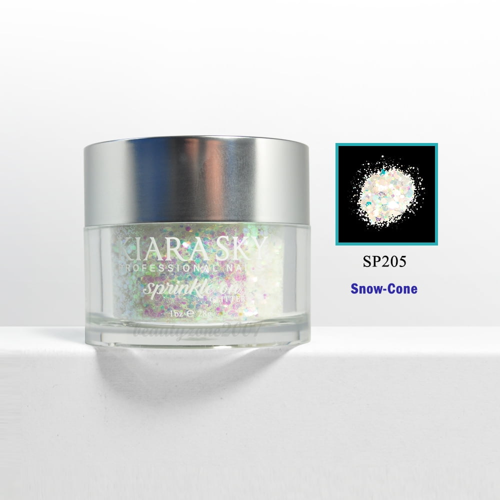 Kiara Sky Sprinkle On Glitter Nail Powder SP205 - Snow-Cone 1oz ...