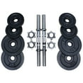 PRISP Adjustable Weight Dumbbells Set - Includes 2 Bars, Cast Iron ...
