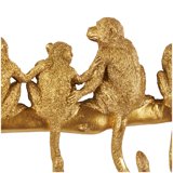 Free Shipping! DecMode 27" x 8" Gold Polystone Textured 8 Hanger Monkey Wall Hook, 1-Piece ...