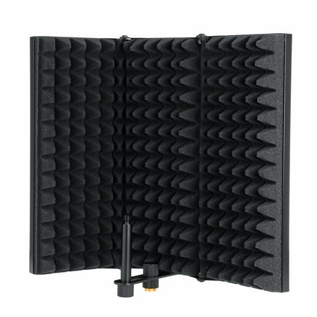 Microphone Acoustic Isolation Shield Foldable Adjustable Studio Sound ...