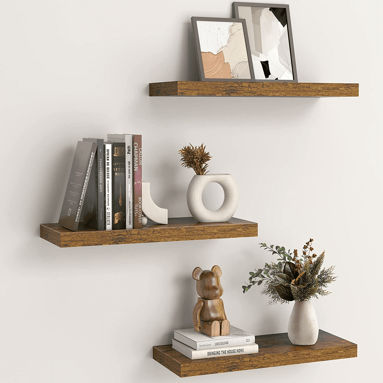 3 Sets Wall Mounted Floating Shelves, Storage Shelves, Perfect for ...