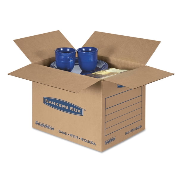 Fellowes 7713801 SmoothMove Basic Small Moving Boxes - Kraft Blue, 25 ...