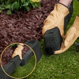 GroundSmart Cobblestone Landscape Edging, 4' Gray Rubber Garden Border ...
