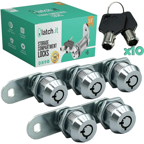 Latch.it RV Compartment Door Lock 1-1/8" 5 Pack | Chrome | Cylindrical ...