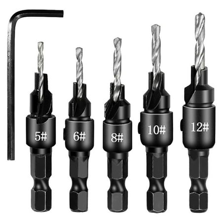 TOOAD Outils Quick-Change 5-Pc. Jeu de forets à fraiser pour le travail ...