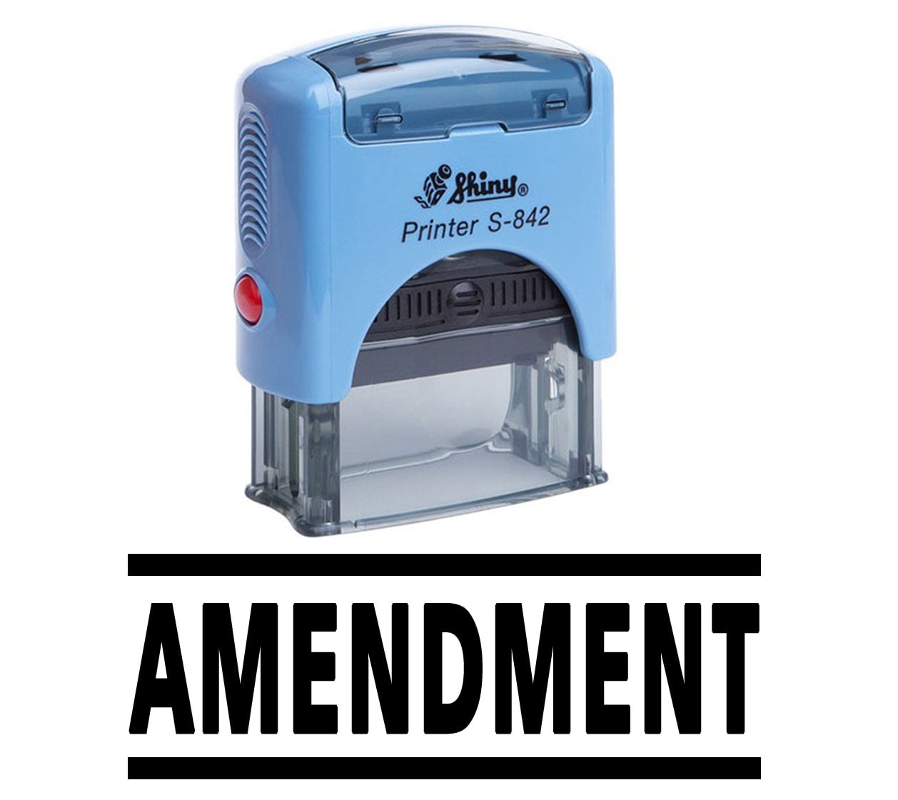 AMENDMENT Self Inking Rubber Stamp Custom Shiny Office Stationary Stamp ...