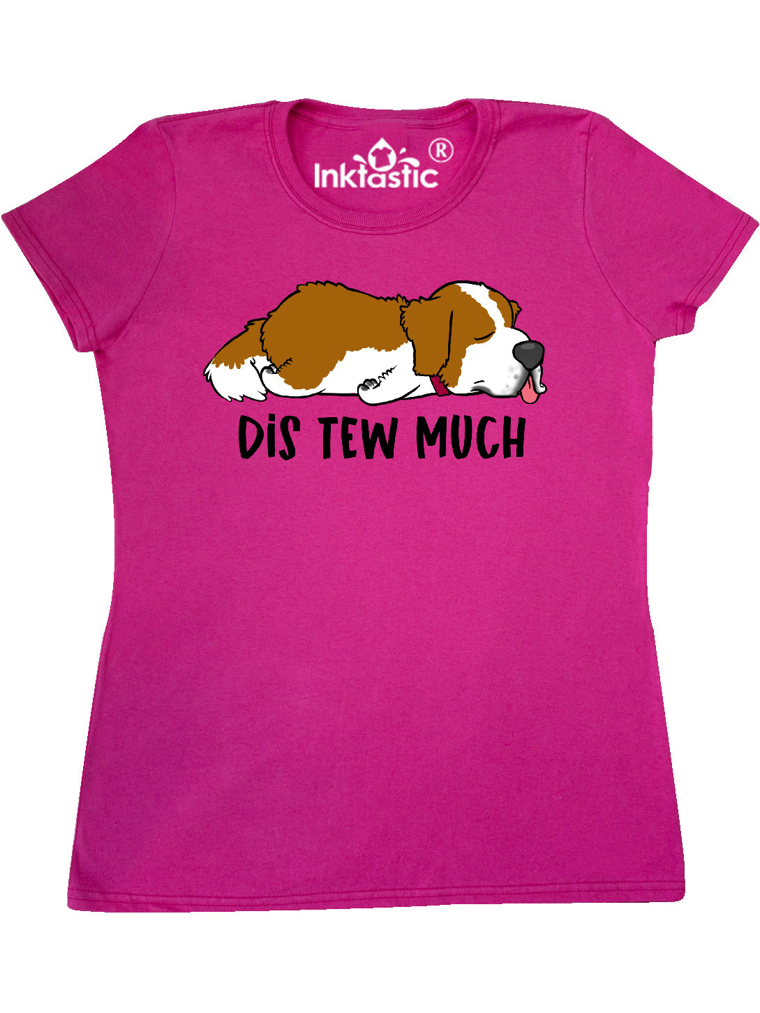 Inktastic Napping Dis Tew Much St. Bernard Women's T-Shirt - Walmart.com