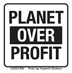 5 Stickers, PLANET OVER PROFITS STICKER - Weather Resistant Long ...