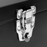 Hyper Tough 16-inch Black Metal Tool Box with Removable Tray, Heavy ...