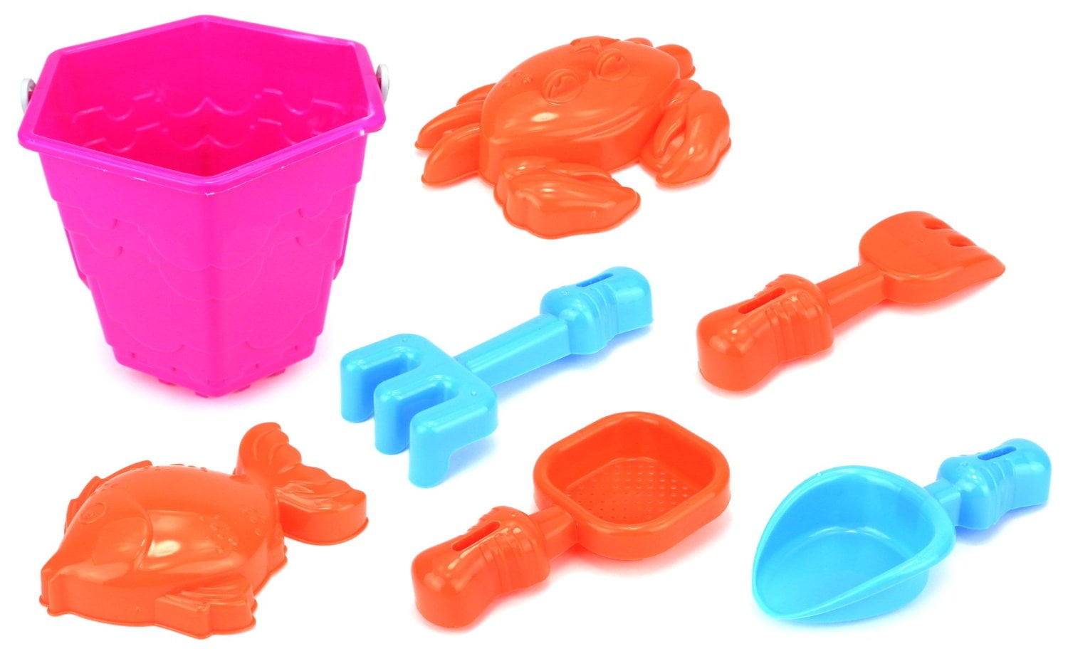 Sea Creatures Bucket Children's Kid's Toy Beach Sandbox Sand Playset w ...