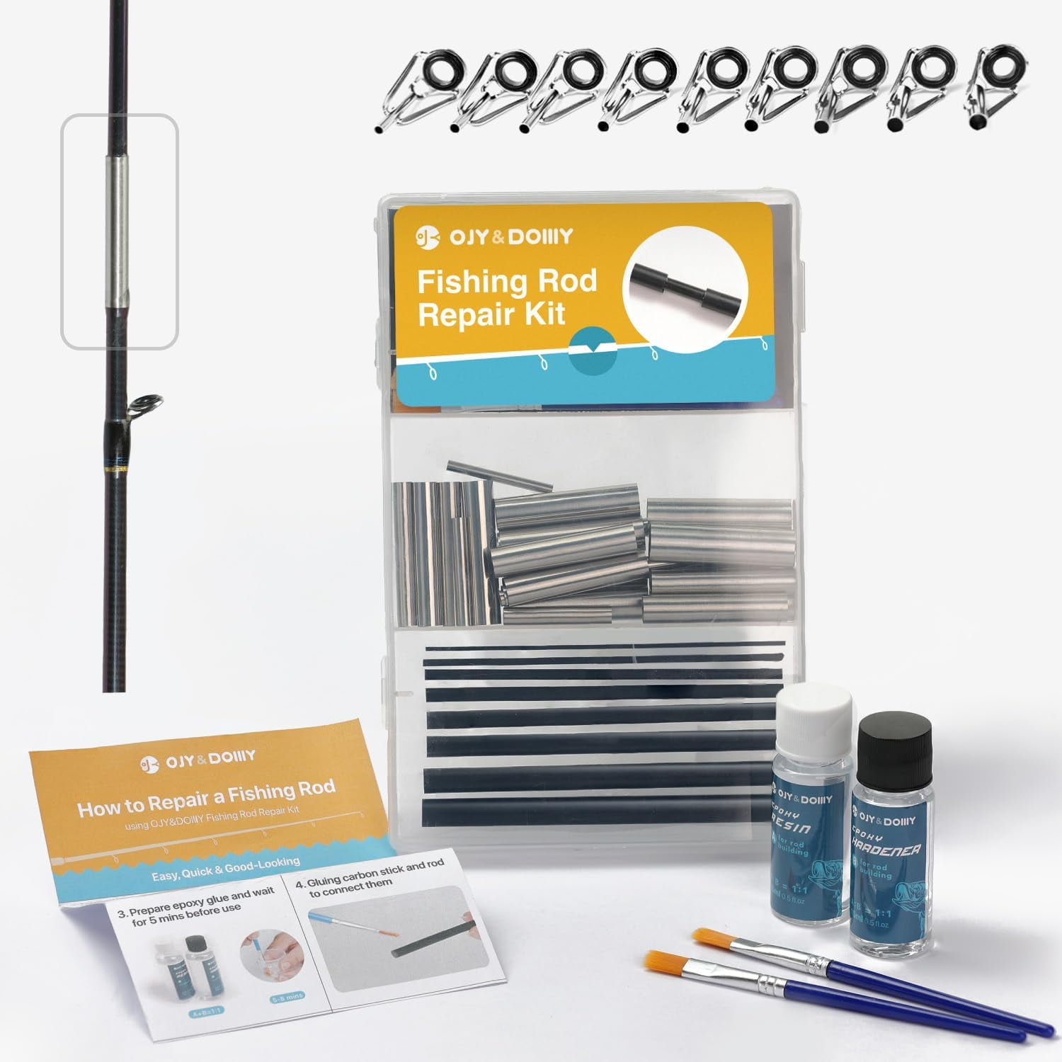 shiyou-Fishing Rod Repair Kit Complete, Easy&Quick Approach to Repair ...