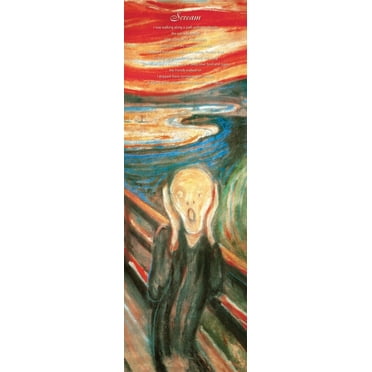 The Scream (Detail with Quote) by Edvard Munch 12x36 Art Print Poster