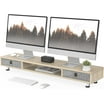 Fenge Acrylic Monitor Stand Riser, 42.5 Inches Dual Acrylic Monitor ...