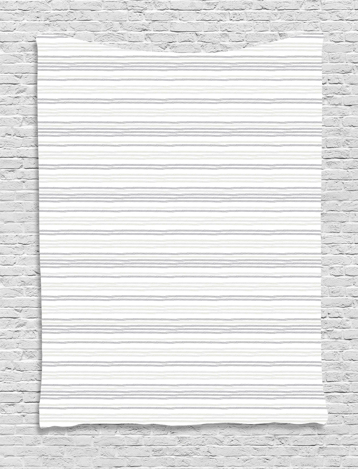 Neutral Color Tapestry, Horizontal Design Abstract Ropes Pattern on ...