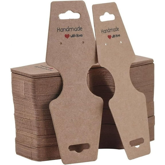 1Box 100Pcs 2 Colors Rectangle Paper One Pair Earring Display Cards ...