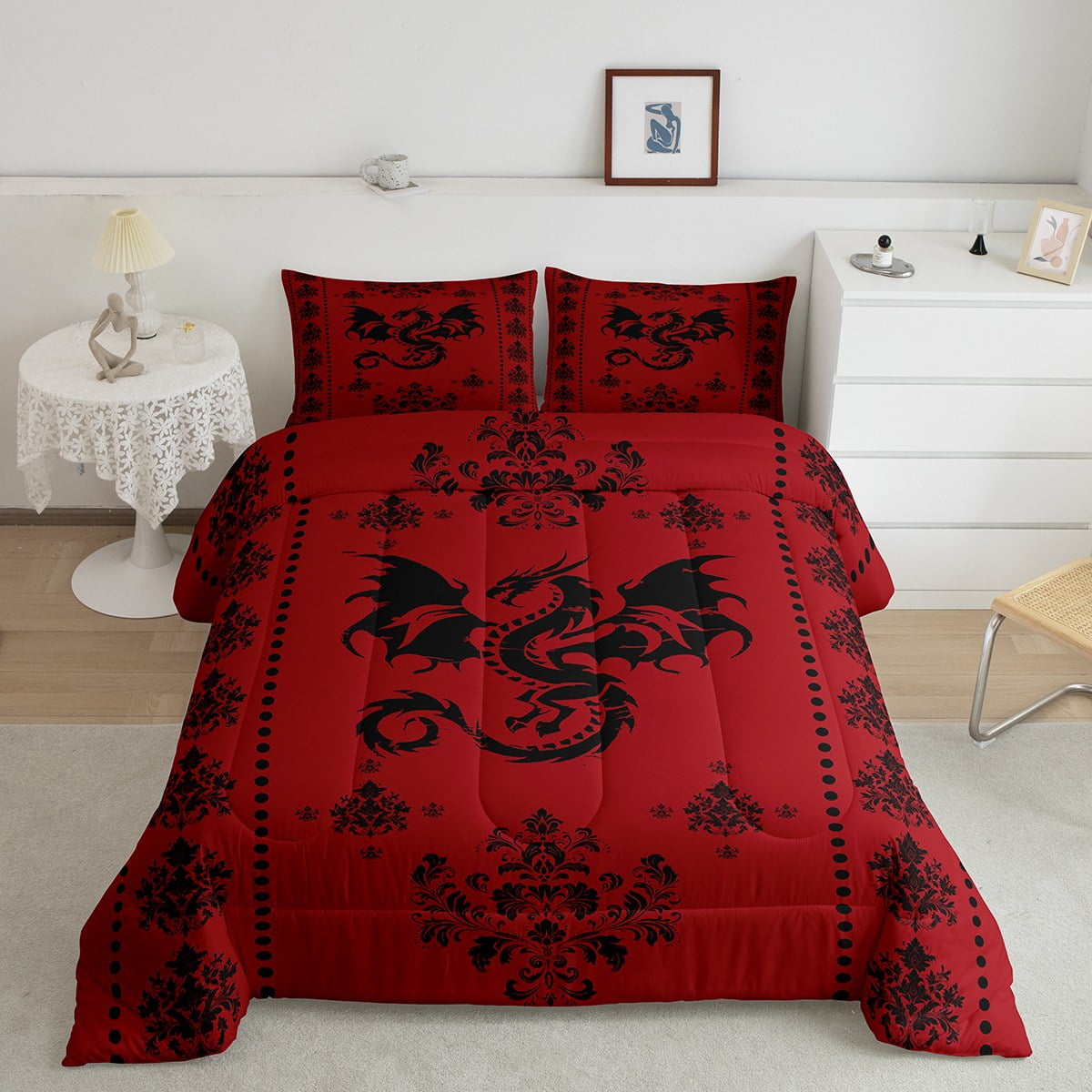 Click here for Erosebridal Adult Damask Flower Bedding Queen Comf... prices