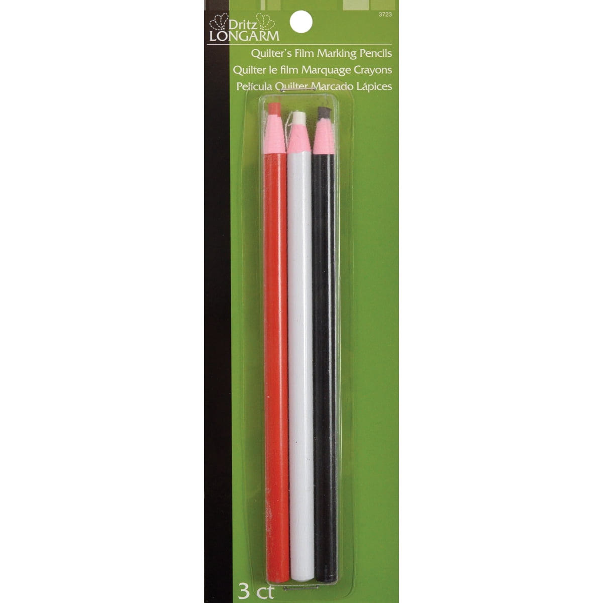 Dritz Longarm Quilter's Film Marking Pencils, 3pk, Red, White and Black ...