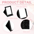 Uxcell Folding Makeup Mirror, 6x8.1" PU Leather Rectangular Vanity ...