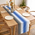 Blue and Grey Gradient Cotton Linen Table Runner Minimalist Royal Blue ...