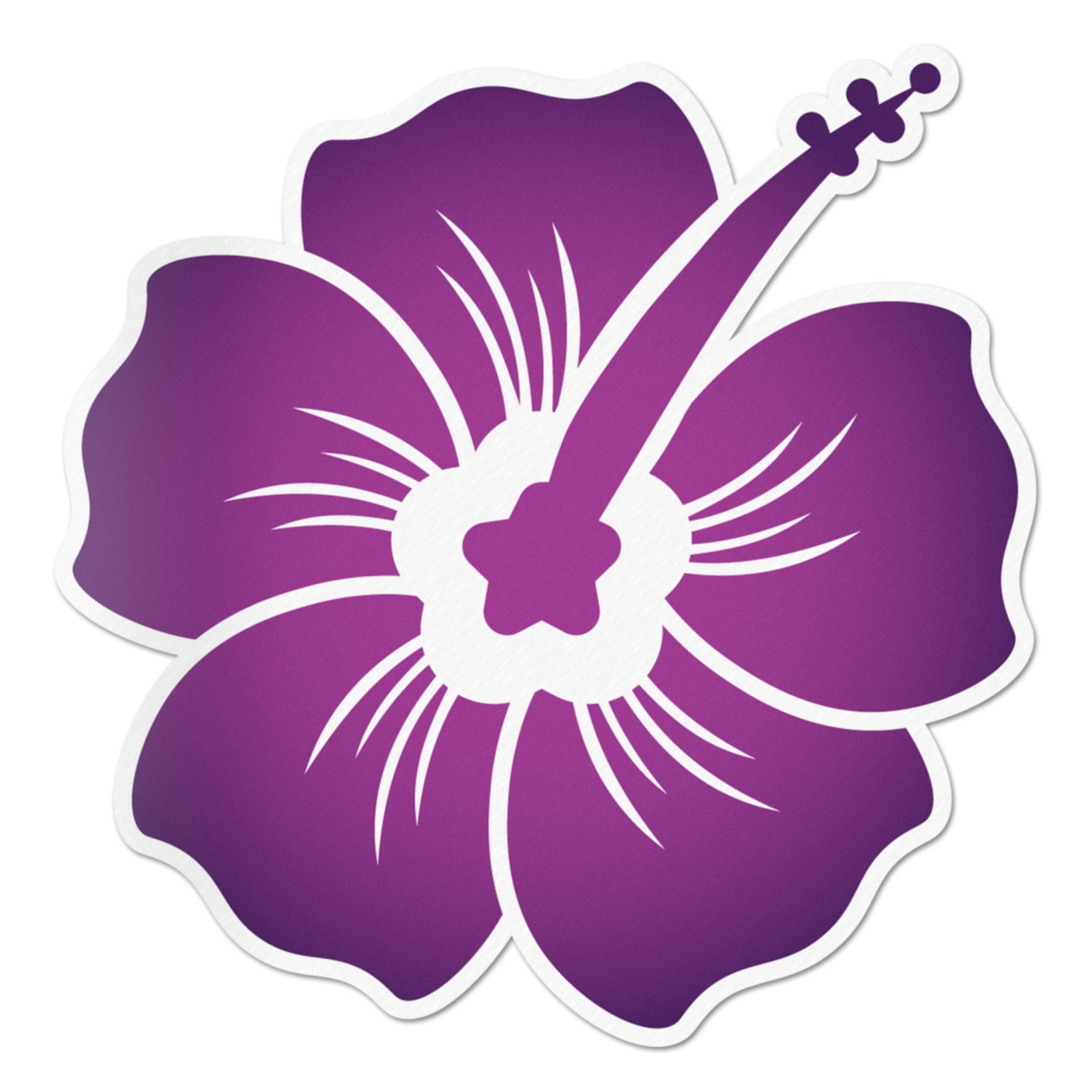 Hibiscus Decal Midnight Purple Overlay Sticker Vinyl Rear Window Car ...