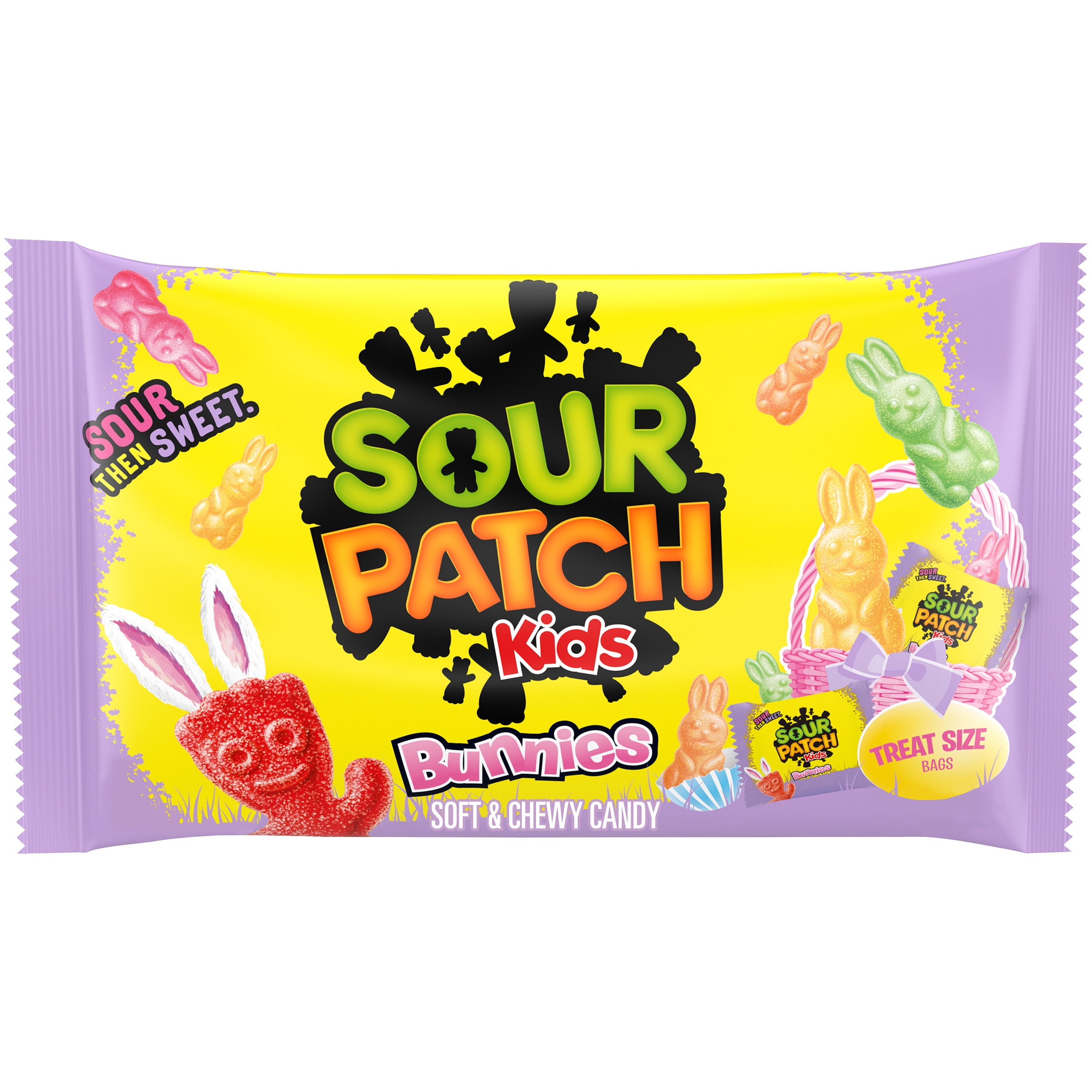 SOUR PATCH KIDS Bunnies Soft and Chewy Easter Candy, 18 Snack Packs ...