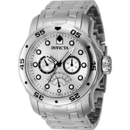 Invicta Men's Aviator Quartz 100m Stainless Steel/Black Silicone Watch ...