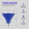 CERPXFF-LED Non Dimmable PAR38 Blue Reflector PAR38/B/10KLED/BX ...